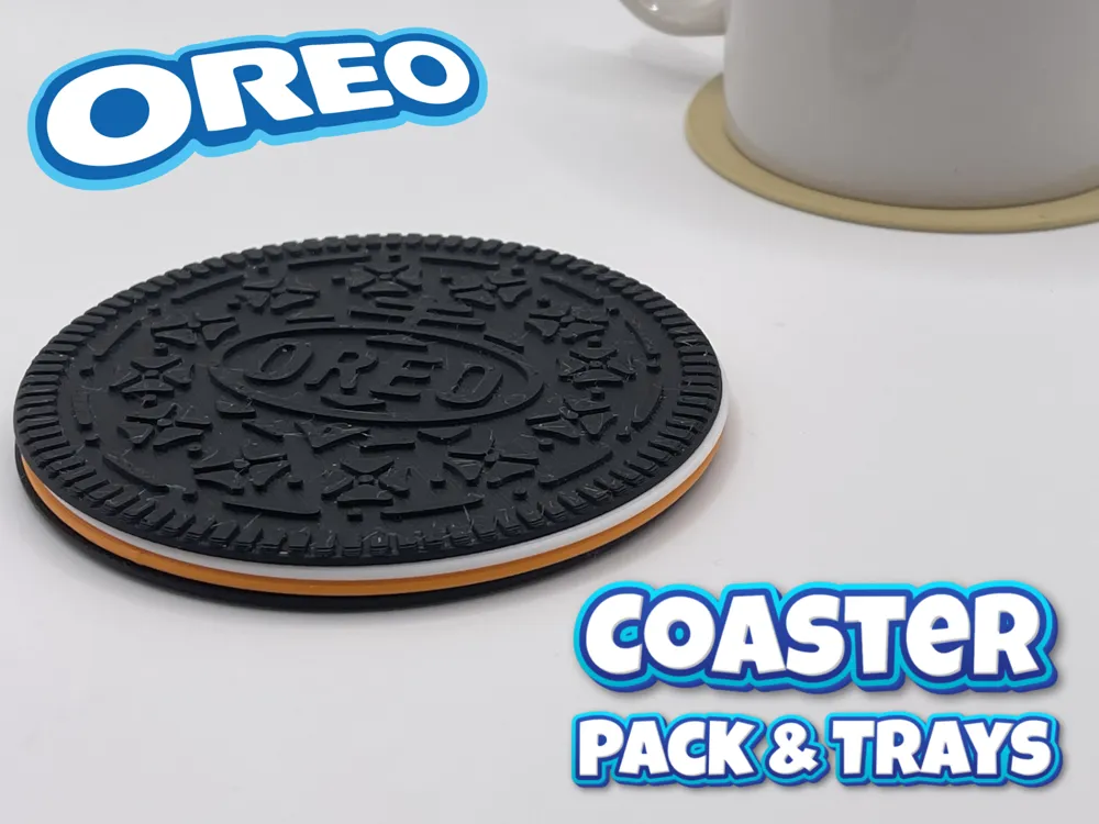 Oreo Cookie (Biscuit) Coaster Pack & Trays by MalcTheOracle MakerWorld ...