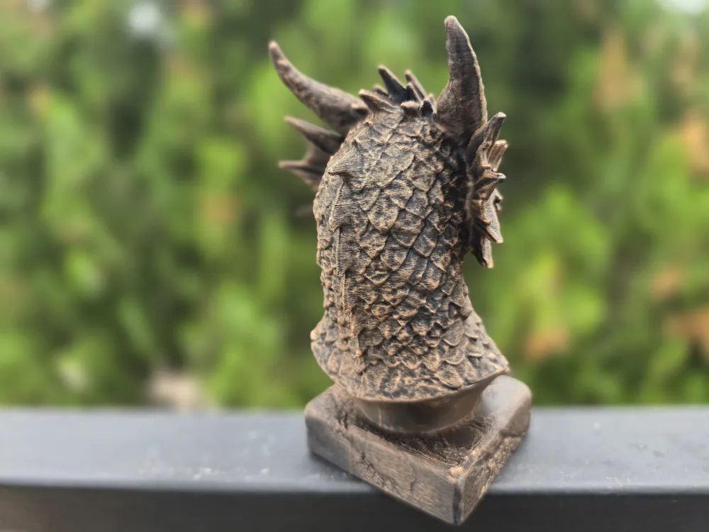ICE DRAGON BUST - Free 3D Print Model - MakerWorld