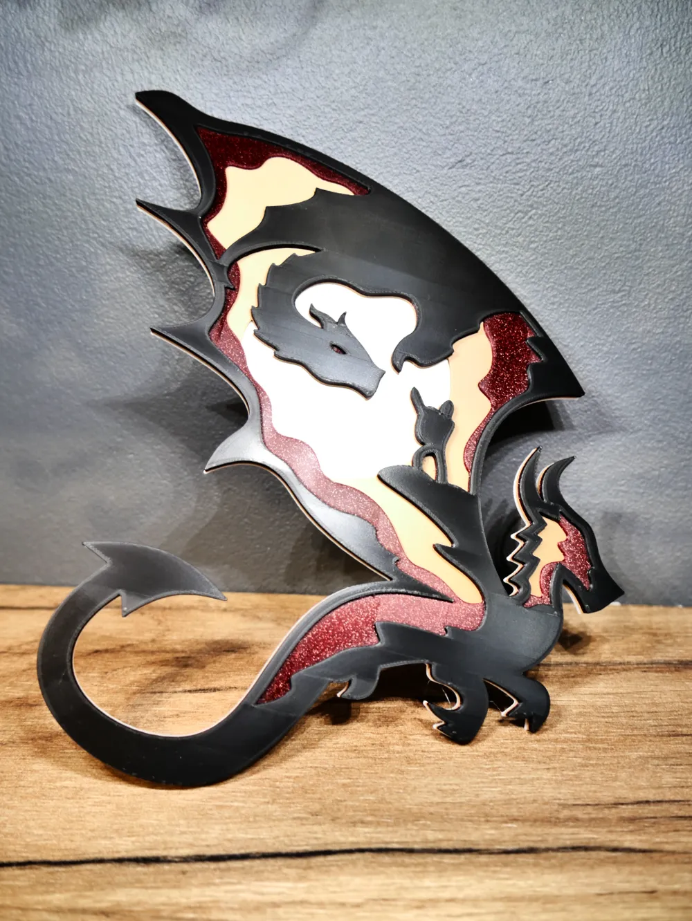 Multicolor Dragon - Low waste! by LayerAtATime MakerWorld: Download ...