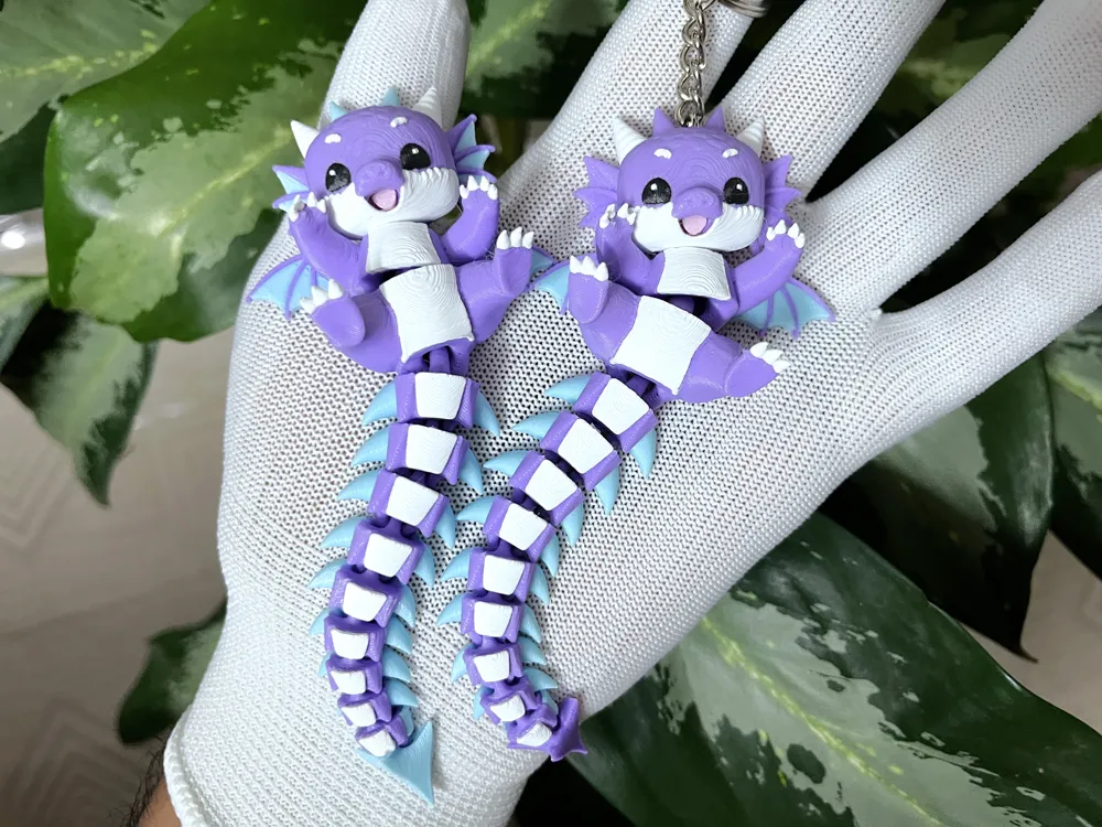 Cute Flexi Baby Dragon Toy / Keychain - Free 3D Print Model - MakerWorld