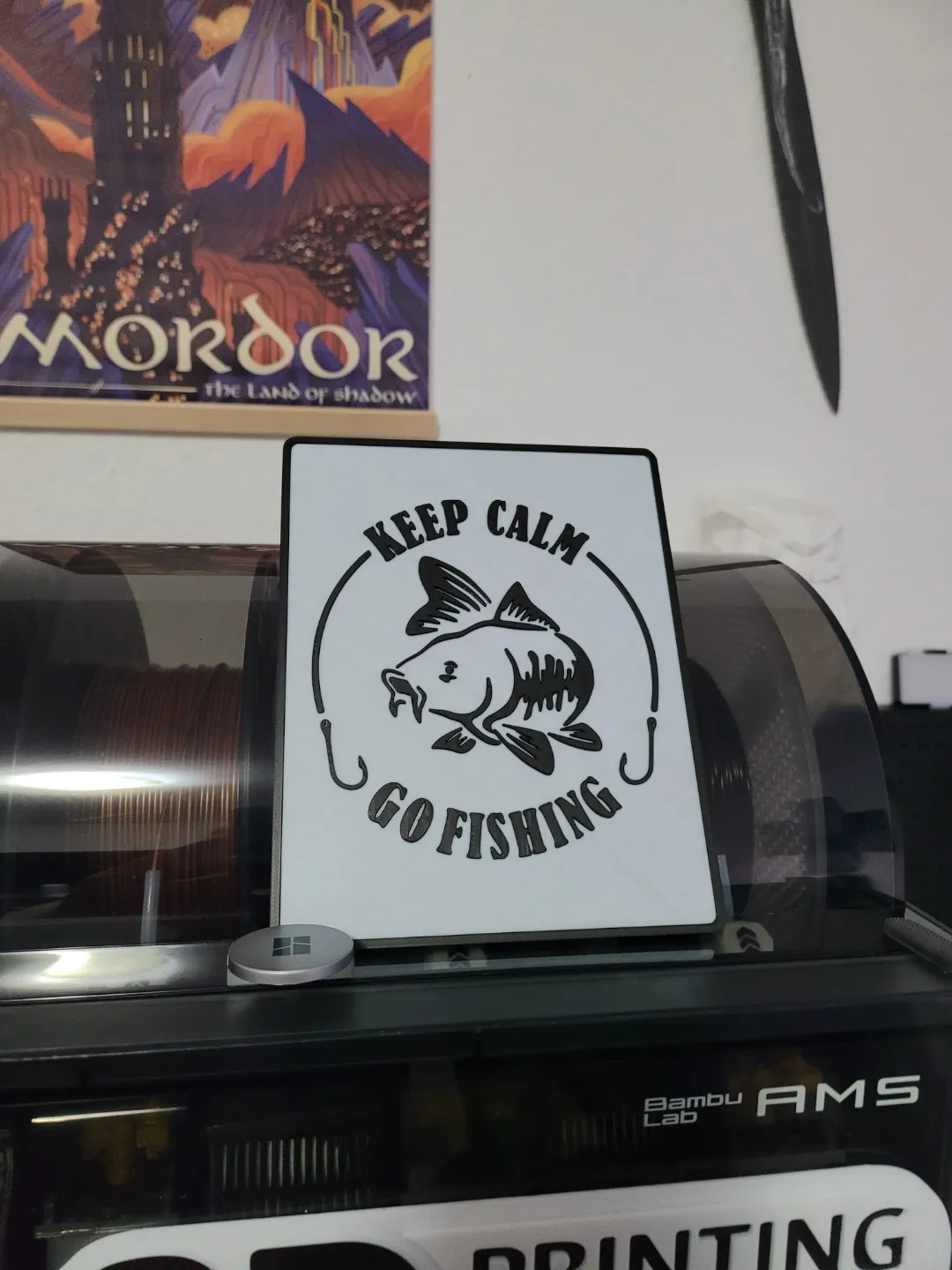 Carp Fishing Sign - Free 3D Print Model - MakerWorld