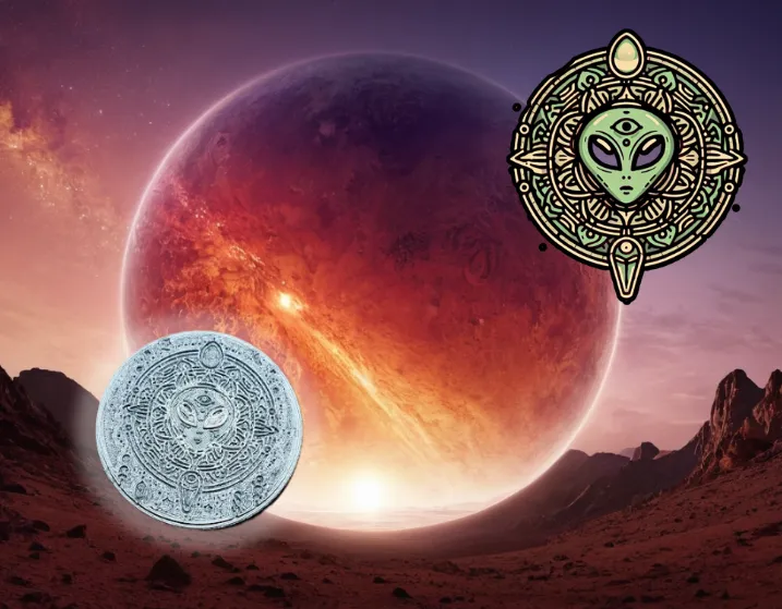 Alien coin, medalion by porlock - MakerWorld