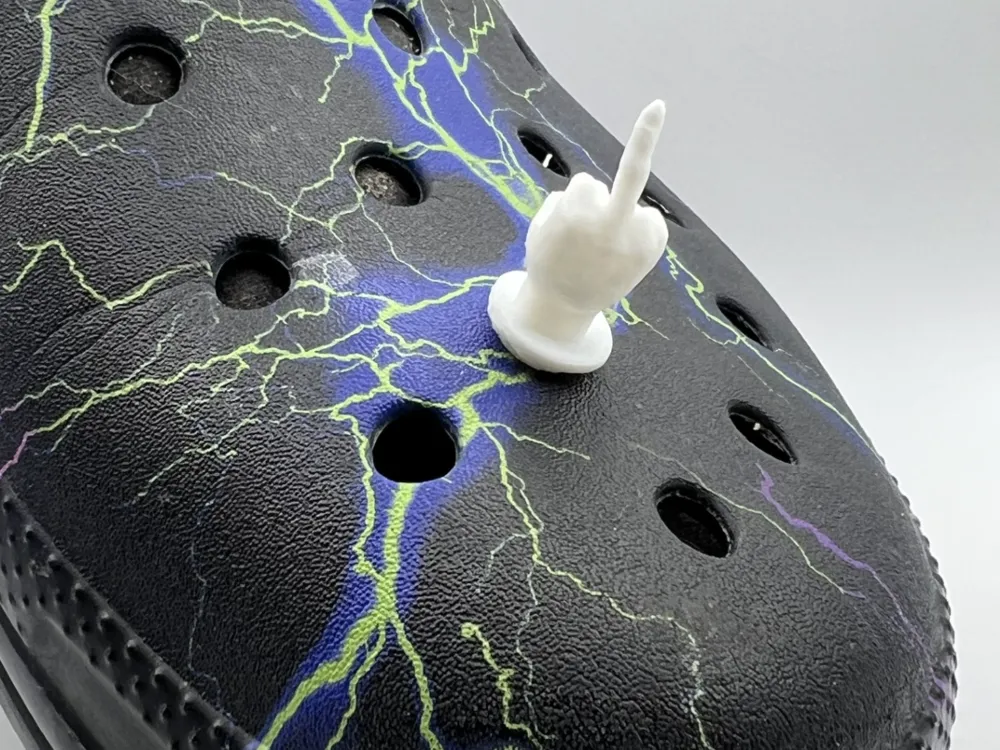 Middle Finger Crocs Charm by AXM Design MakerWorld: Download Free 3D Models