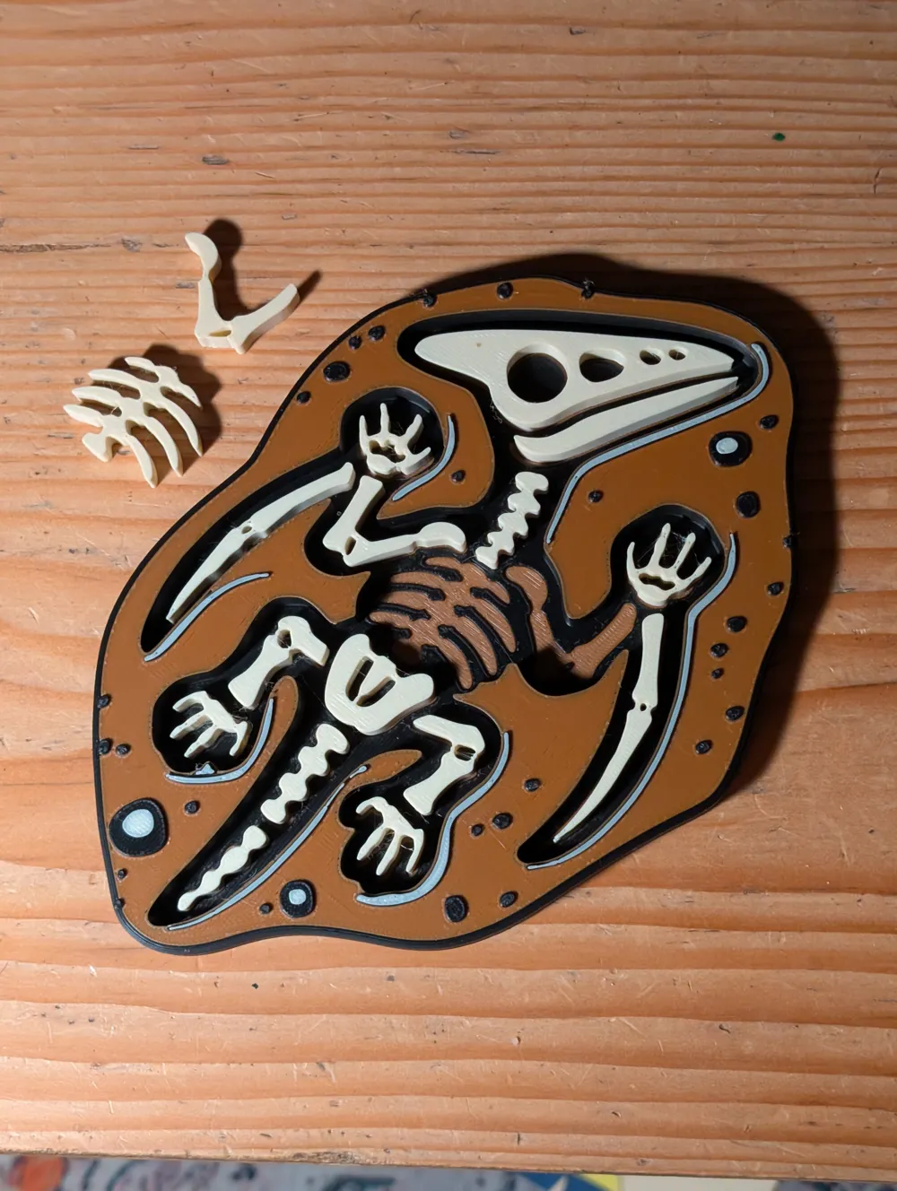 Pterodactyl Dinosaur Fossil Puzzle by TaposkMakerWorld: Download Free ...