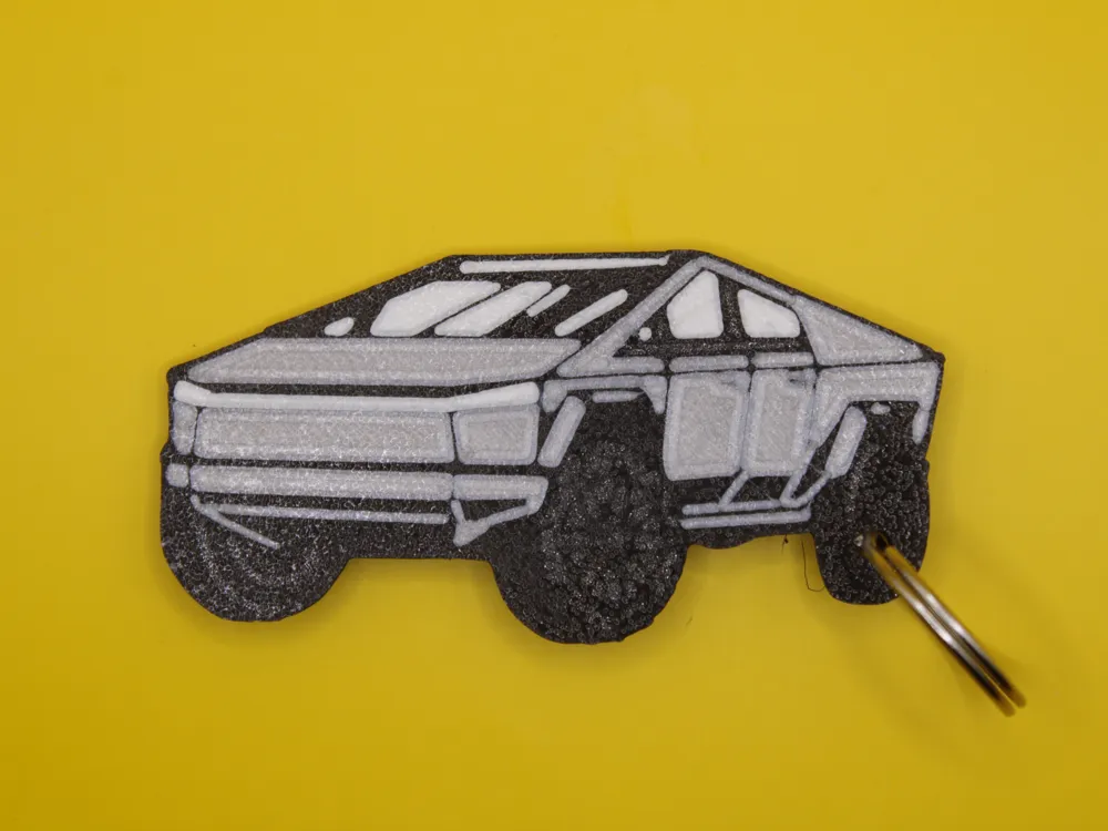 Car keychain Tesla cybertruck by Vize3Dtisku MakerWorld: Download Free ...