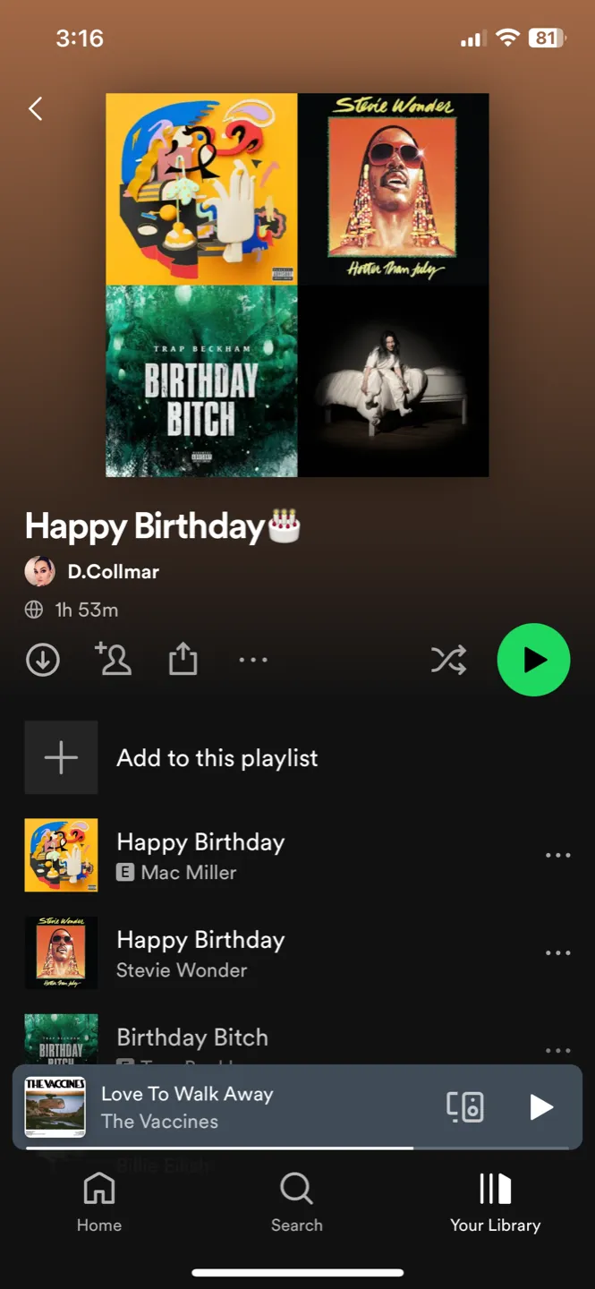 Happy Birthday Spotify Playlist Tag Remixed by D Collmar MakerWorld ...