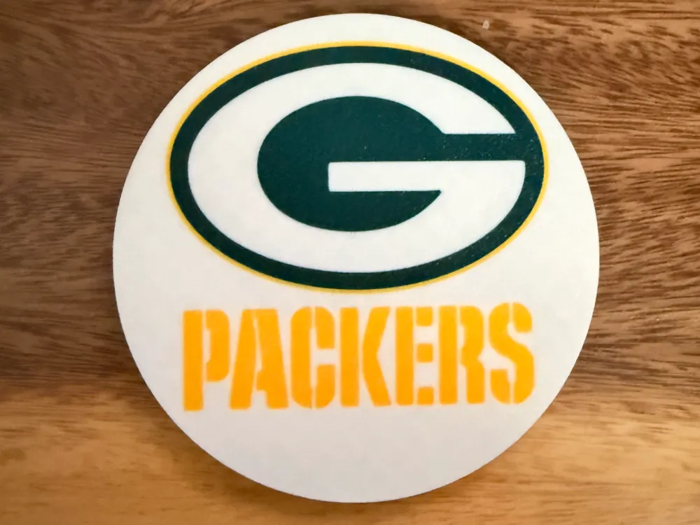 Green Bay Packers Coaster - Free 3D Print Model - MakerWorld