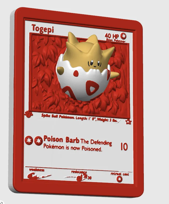 Togepi Pokemon Relief – Adorable 3D Wall Display - Free 3D Print Model ...