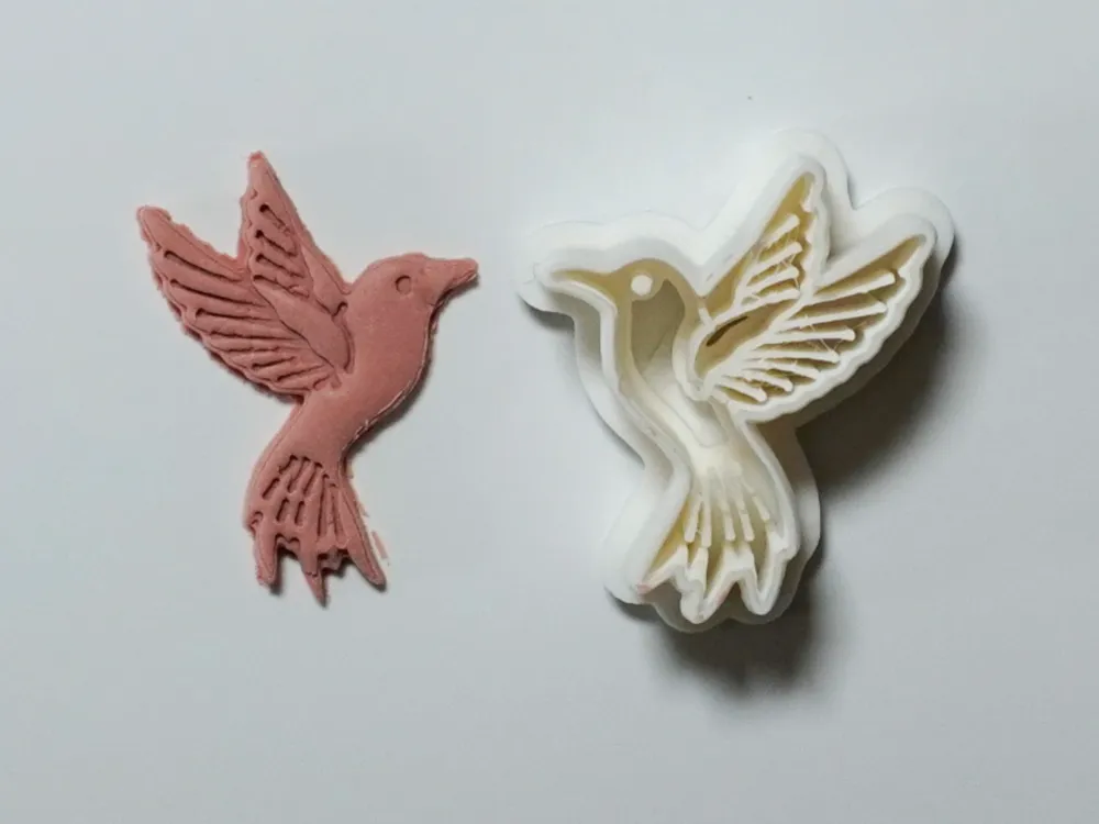 Hummingbird Polymer Clay Cutter Earrings Necklace by Bogdan MakerWorld: Download Free 3D Models