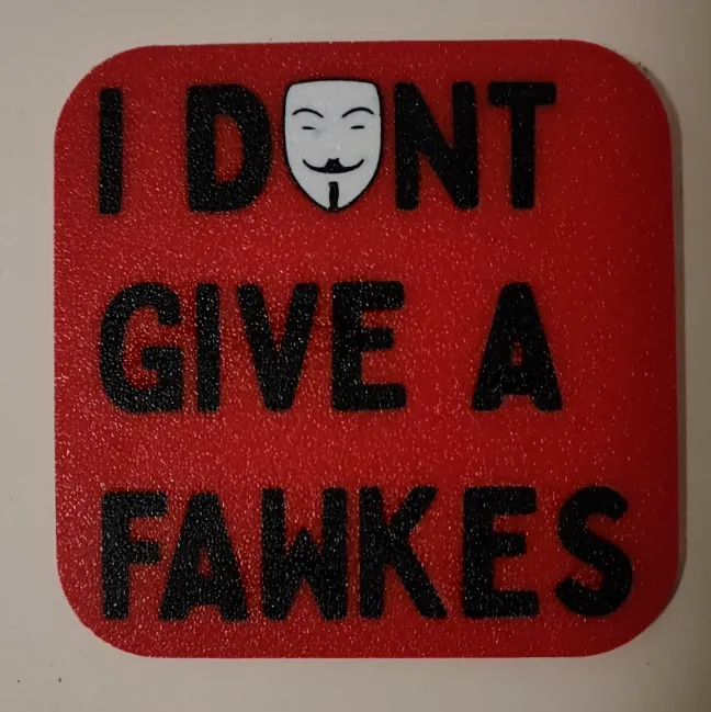 GUY FAWKES COASTER by peace or pieces - MakerWorld