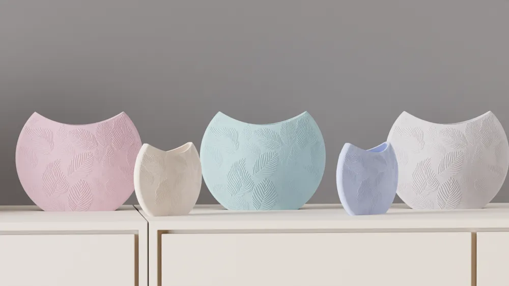 Jarrón circular. Elegante estampado de hojas. por Abstractia Design ...