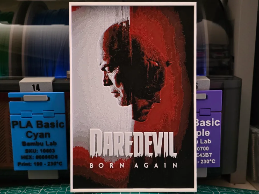 Daredevil: Born Again Poster - Hueforge Art von Lumpy3D - MakerWorld