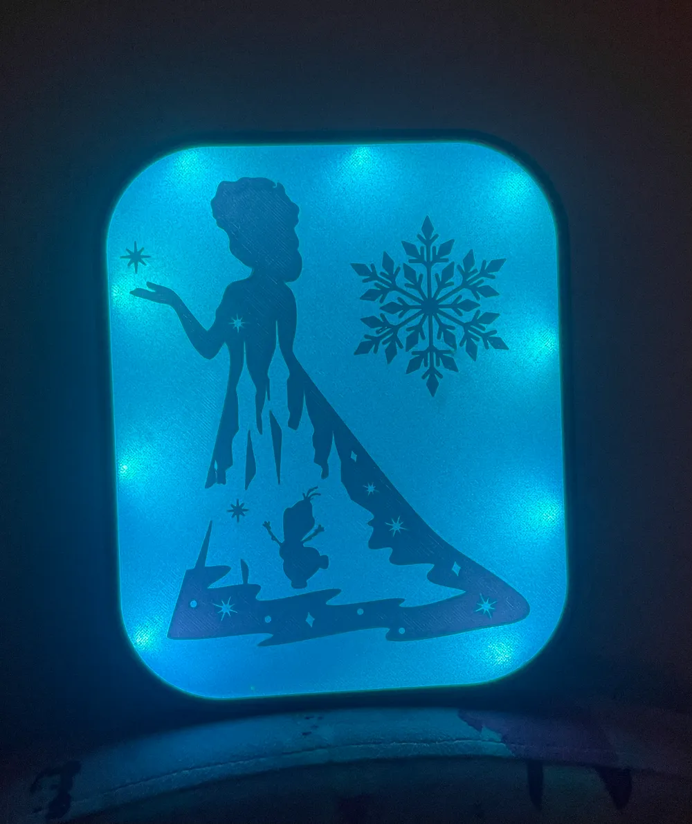 Frozen Lightbox Elsa y Olaf por TH3D Printer MakerWorld: Descarga ...