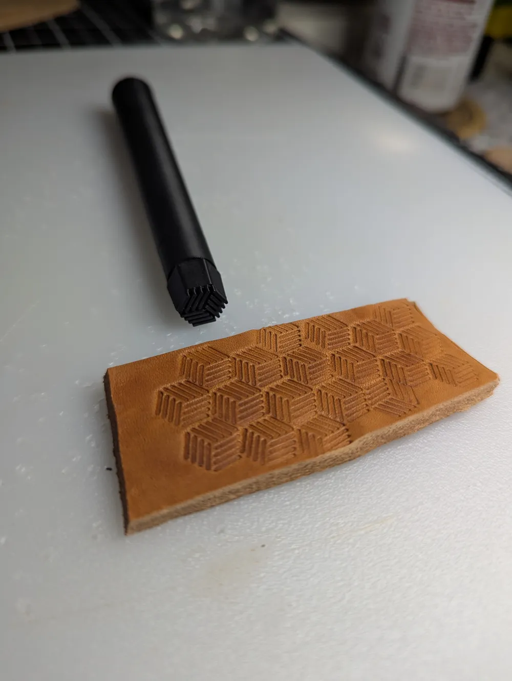 Lined Cube Stamp Head by Commando1998 MakerWorld: Download Free 3D Models