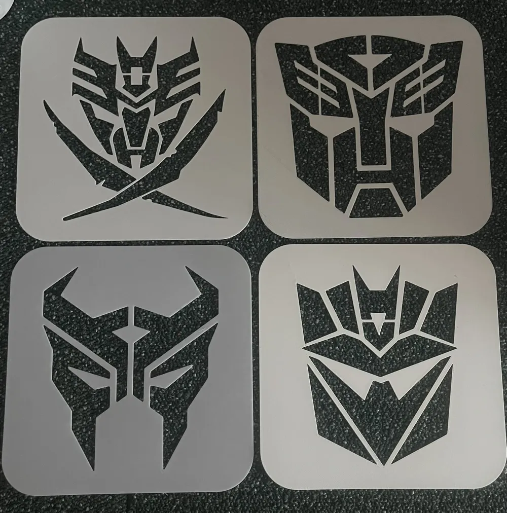 8x Transformers Insignia – Stencils for Painting by ideat0m MakerWorld: Download Free 3D Models