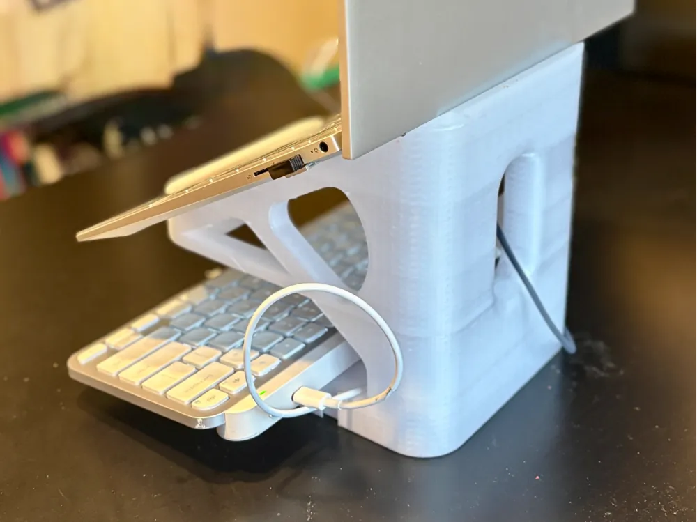 Modular Laptop Riser with Keyboard Storage - Free 3D Print Model ...