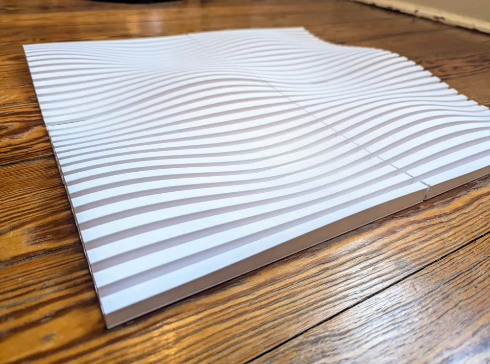 3D Sinus Wave Wall Art by sephren - MakerWorld