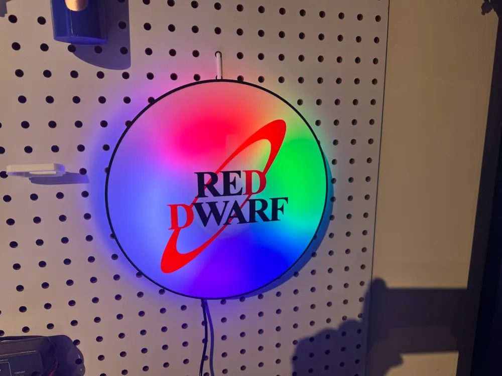 Red Dwarf Logo Light by Hot Potato - MakerWorld