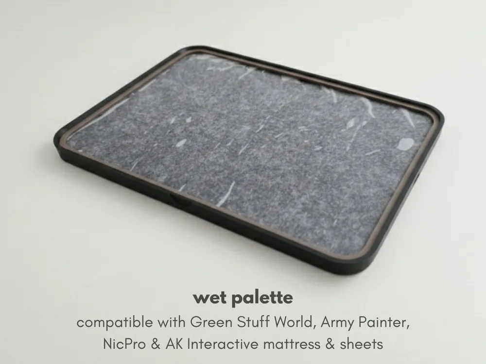 Ultimate Paint Palette (Wet, Regular & Drybrush) - Free 3D Print Model ...