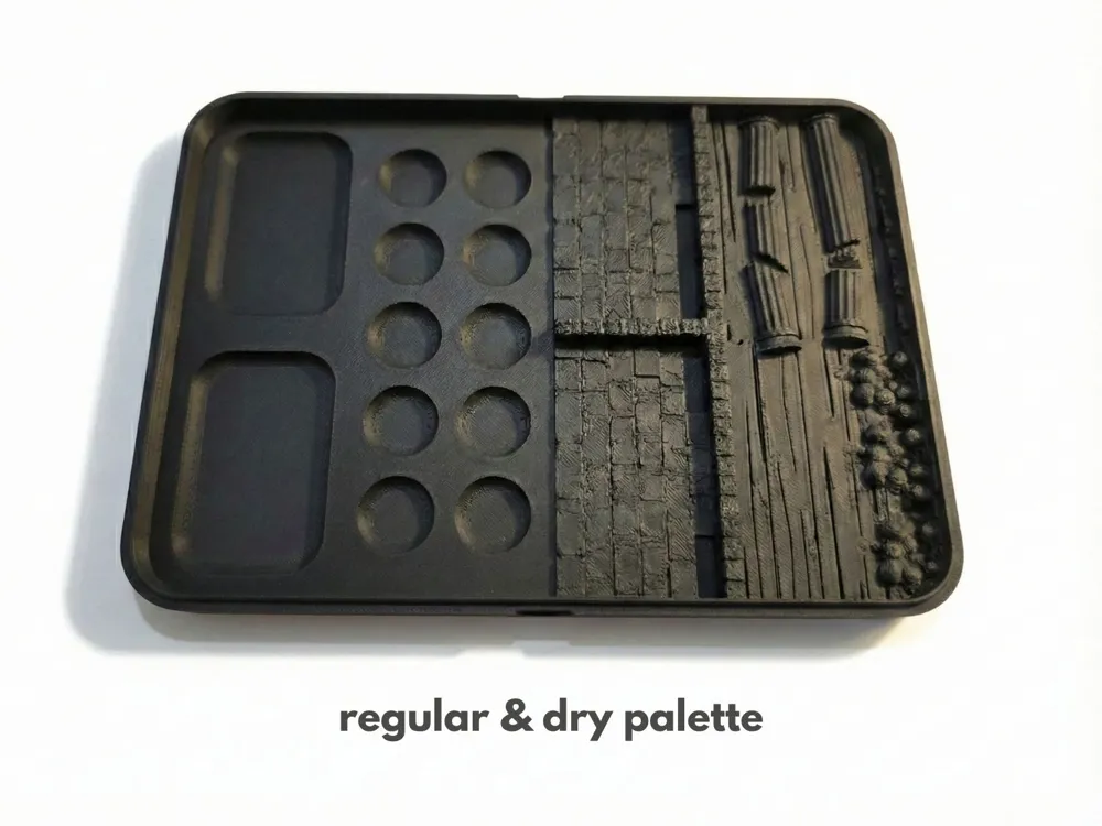 Ultimate Paint Palette (Wet, Regular & Drybrush) - Free 3D Print Model ...
