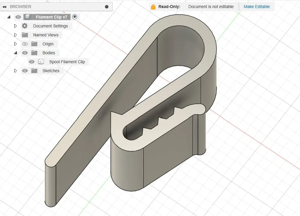 Simple Spool Clip by MerHadez MakerWorld: Download Free 3D Models