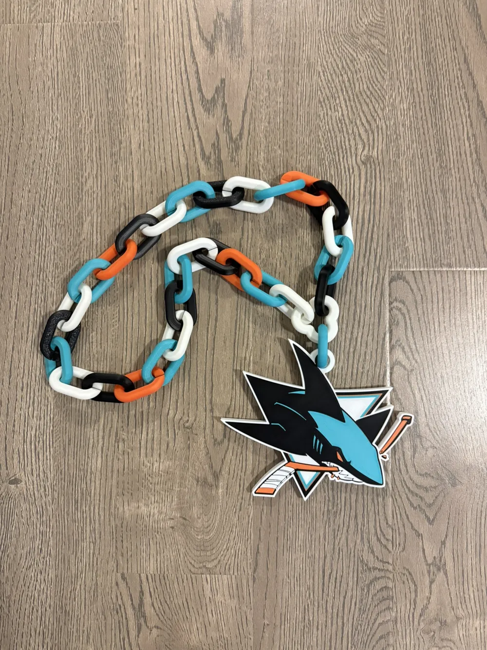 NHL Teams Chain Necklace - San Jose Sharks - Free 3D Print Model ...