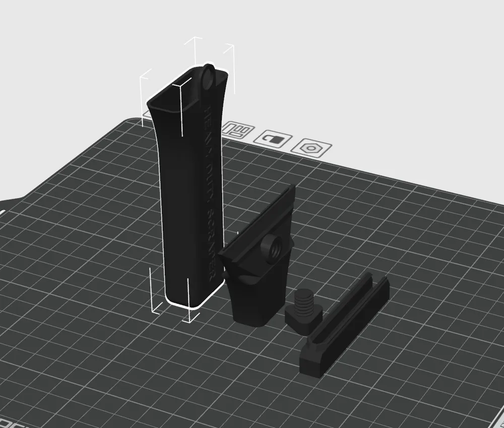 Trapezoidal blade scraper with blades storage - Free 3D Print Model ...