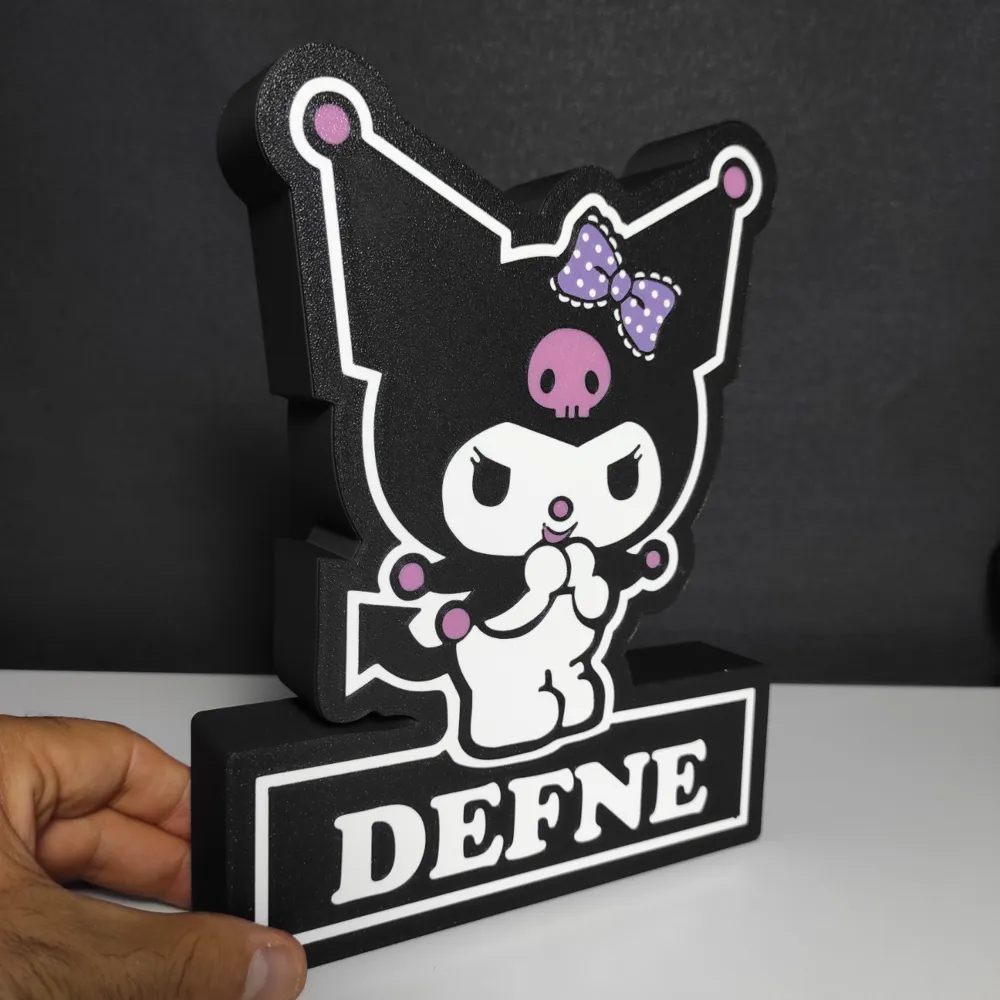 Custom name Kuromi Lightbox by dgncglr MakerWorld: Download Free 3D Models