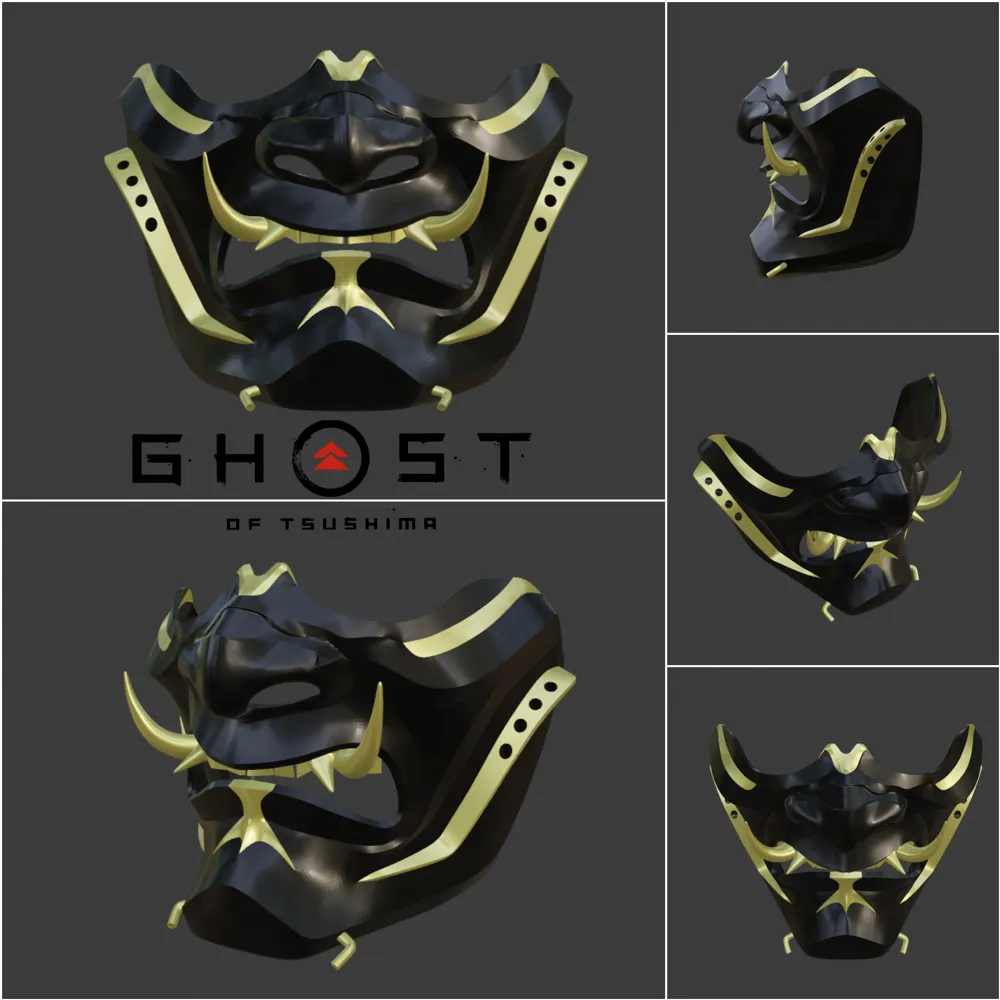 Guardians Scowl - Ghost of Tsushima mask by ShQ@r.Ok - MakerWorld