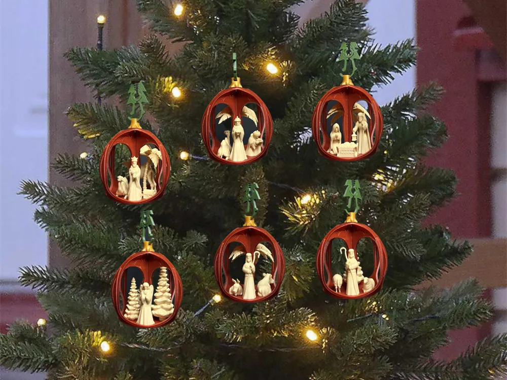 Christmas bauble with Nativity scene by dutzend - MakerWorld