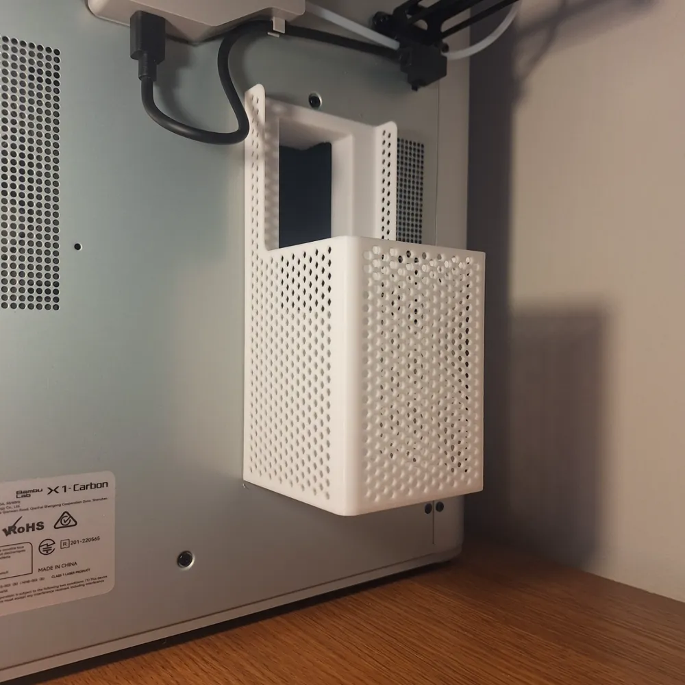 Poop bucket for X1/P1. Magnetless/screwless mount. - Free 3D Print ...