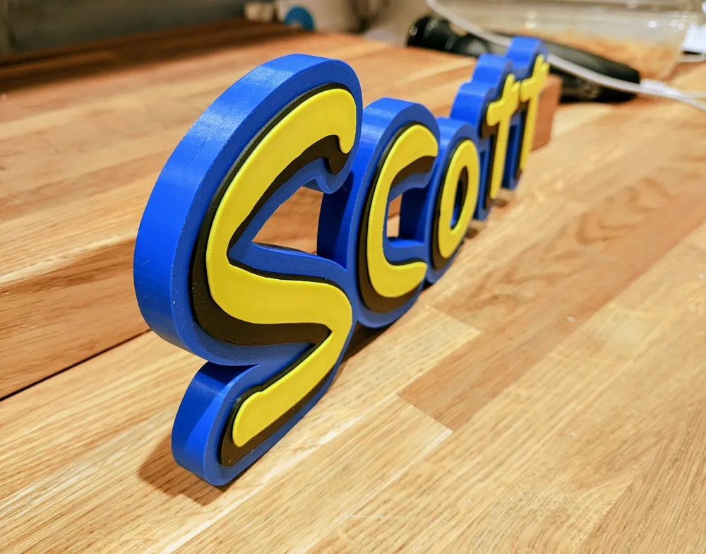 Simpsons font ***SCOTT*** by Roseygold MakerWorld: Download Free 3D Models