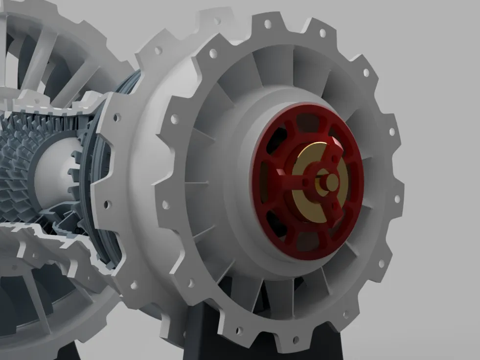 BLDC Motor Mount for 3D Printed Jet Engine Remixed by Joe King - MakerWorld