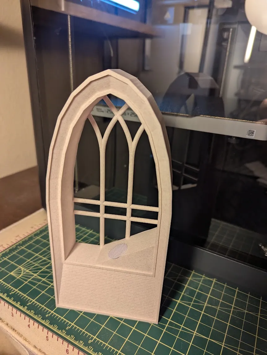 Frieren Glasscape Figure Gothic Arch Seat by Flashfastblack MakerWorld: Download Free 3D Models