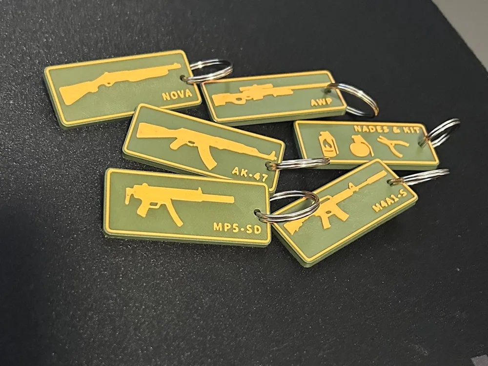 Counter Strike 2 Guns Keychain by Bombo - MakerWorld