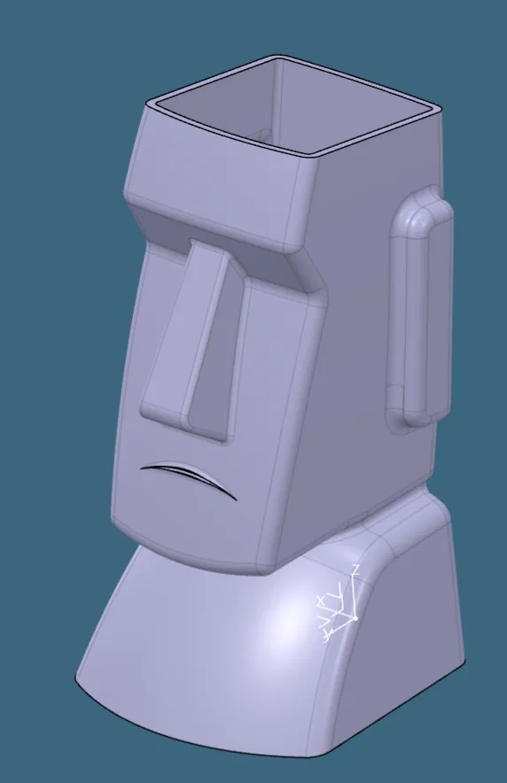 Moai bucket - Free 3D Print Model - MakerWorld