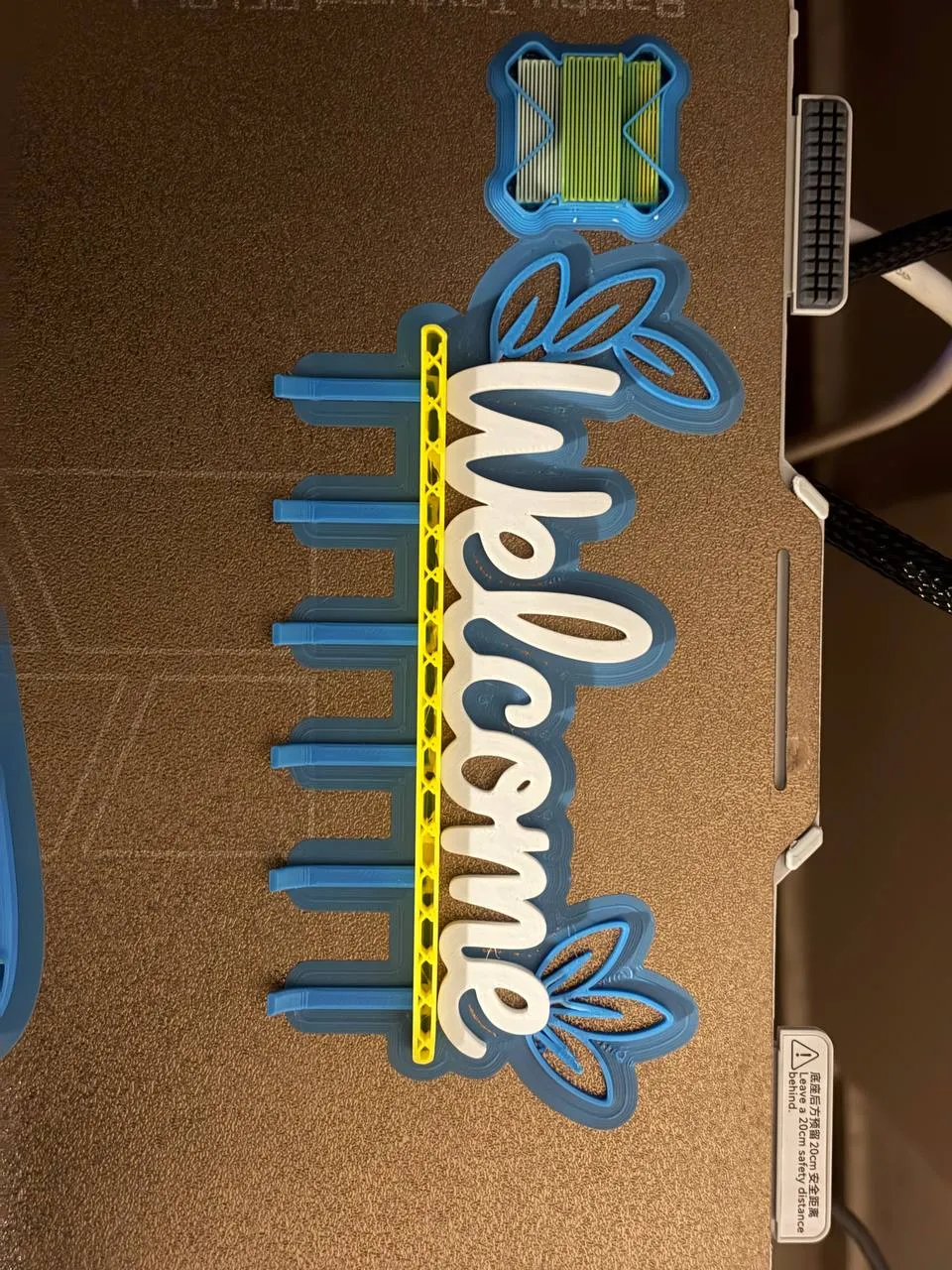 Flower Welcome Sign| Home Key Holder | + Storage - Free 3D Print Model ...