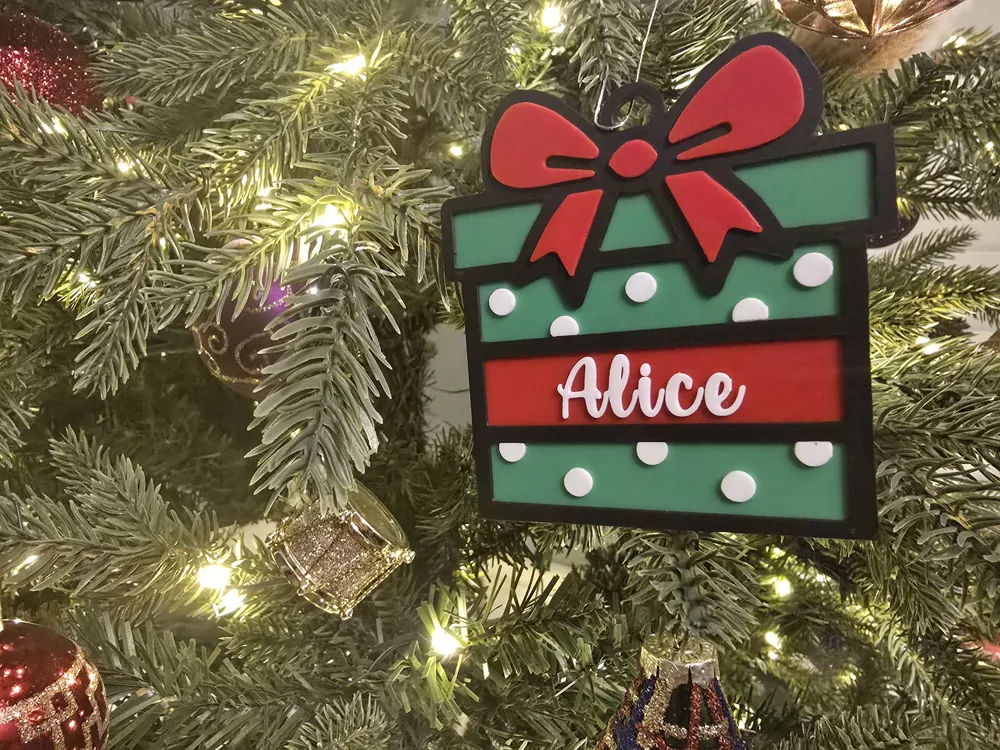 (Customizable Name) Present/Gift Ornaments - Free 3D Print Model ...