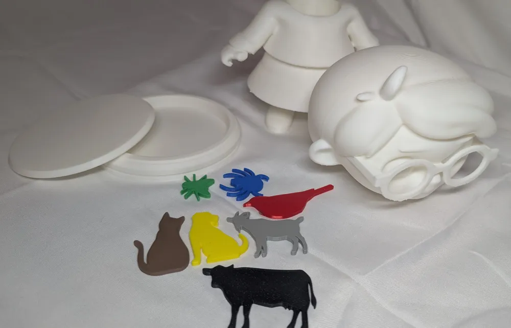 The Old Lady who Swallowed a Fly by OWL3D MakerWorld: Download Free 3D Models