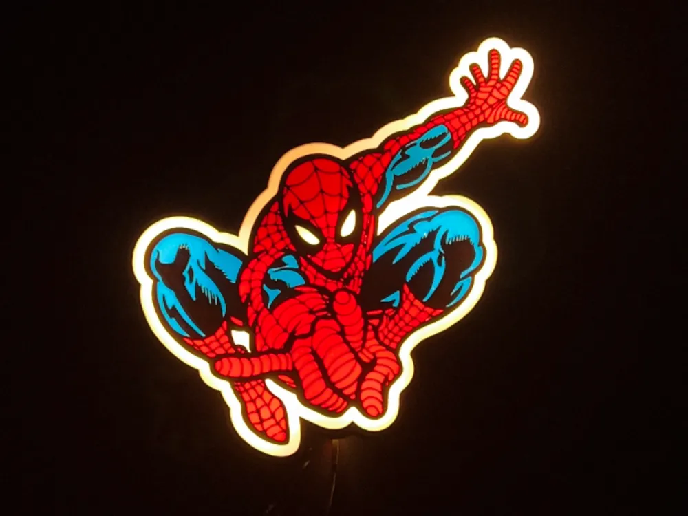 Spiderman Lightbox - Free 3D Print Model - MakerWorld