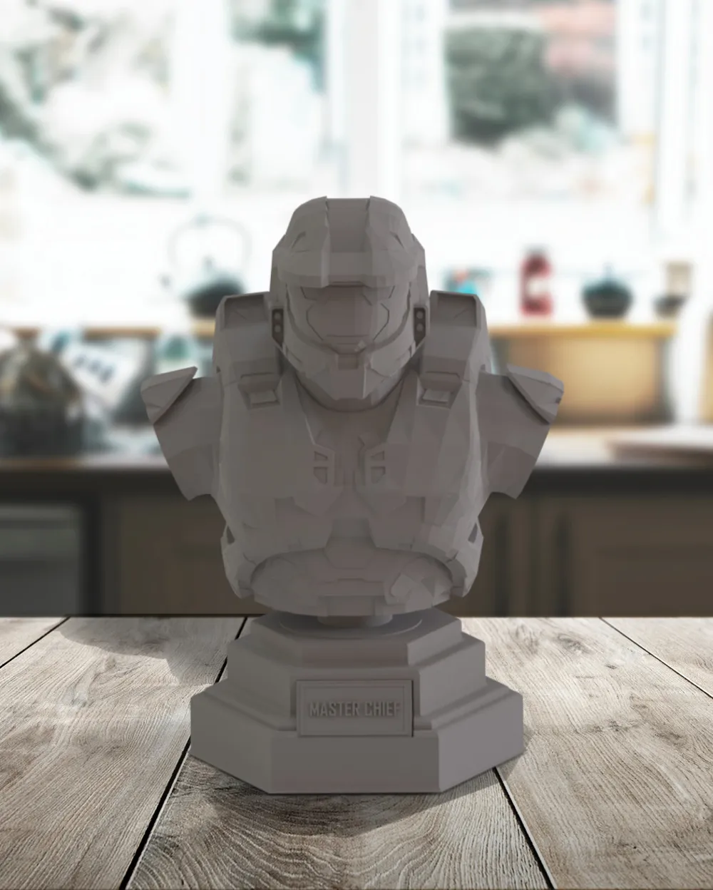 Halo Master Chief Bust - Free 3D Print Model - MakerWorld