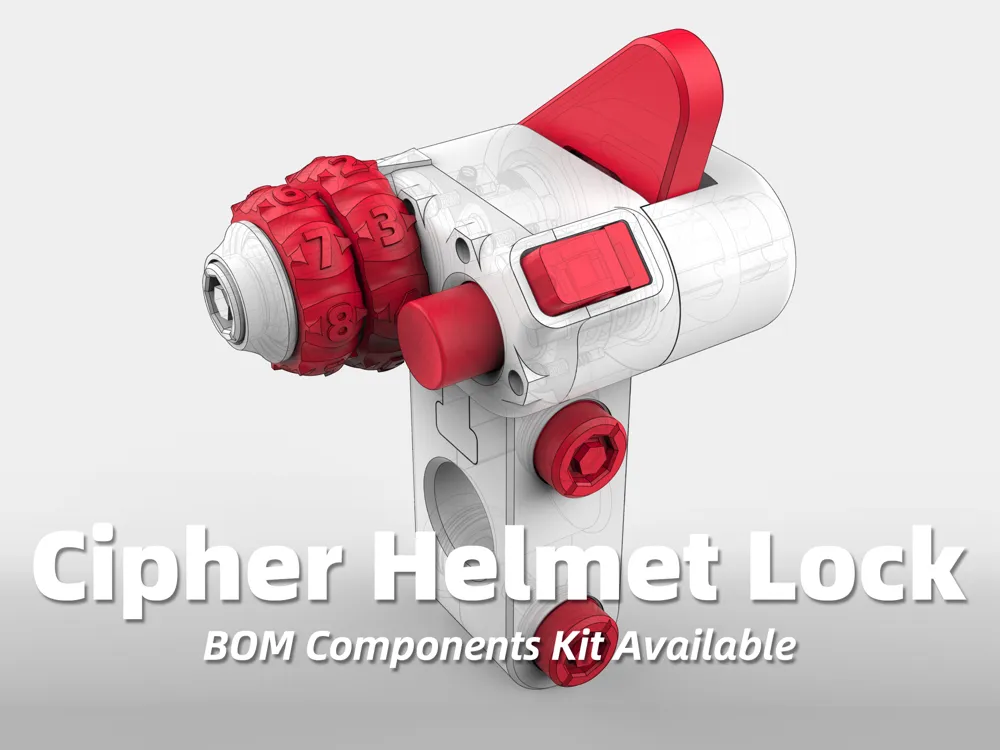 Cipher Helmet Lock by wuguigui - MakerWorld