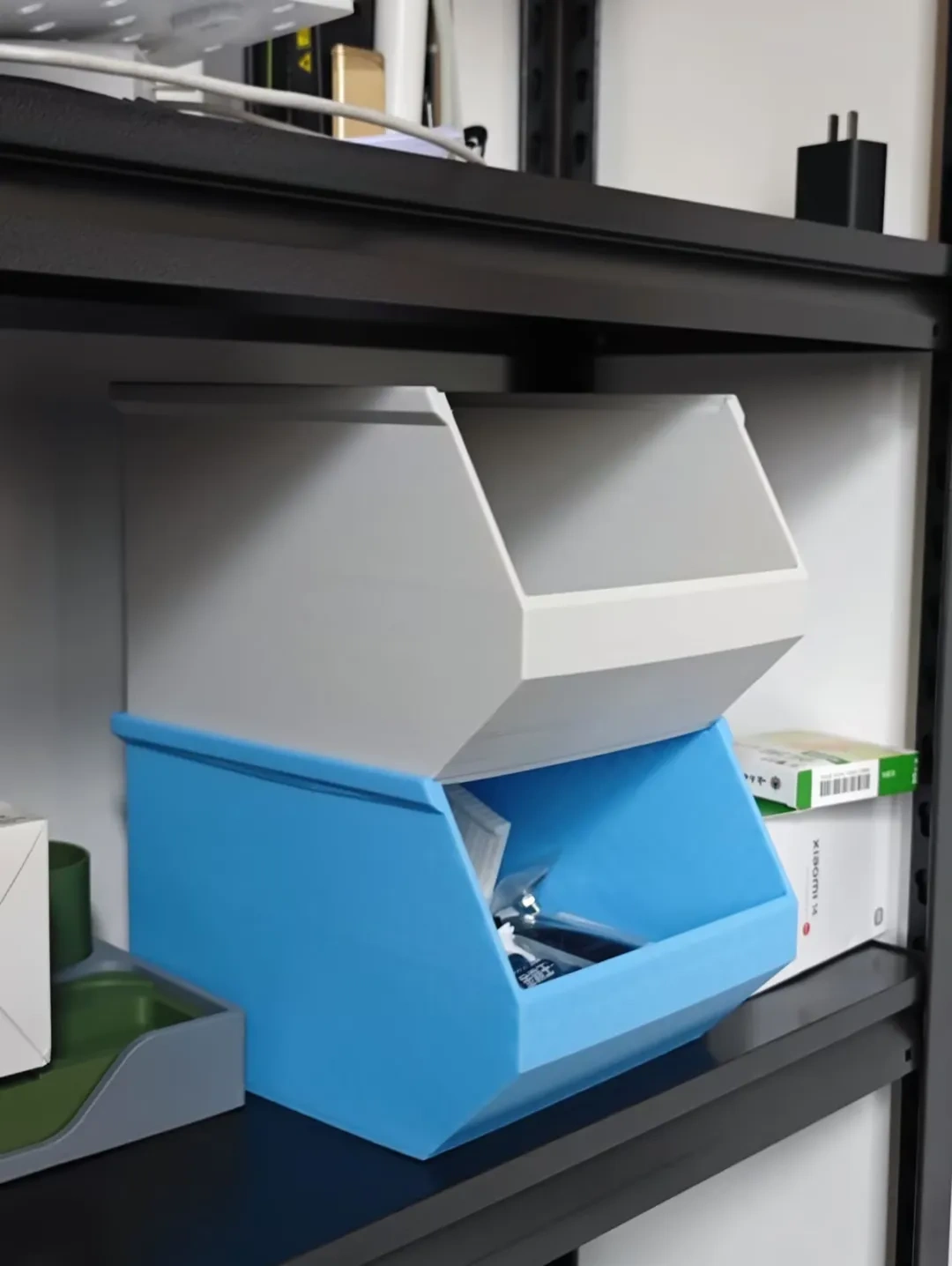 Stackable Angled Storage Box Dimensions: 240mm L x 200mm W x 153mm H by ...