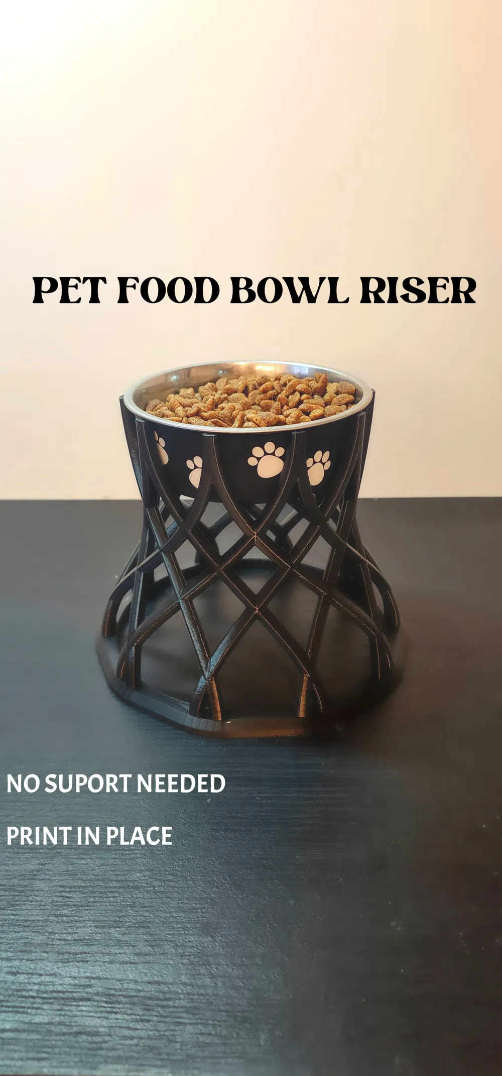 Elevated Pet Bowl Riser by Lilith3dPrint MakerWorld: Download Free 3D ...