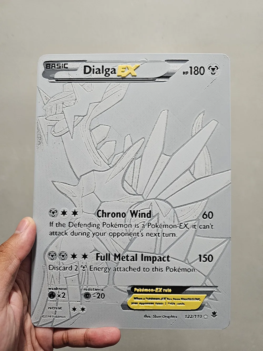 Oversized Pokemon Card Dialga EX Hueforge by Loki - MakerWorld