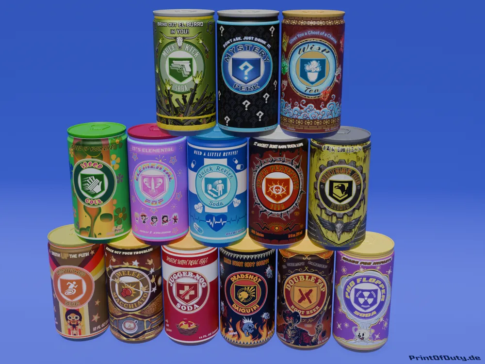 Call of Duty Zombies - All Perk Cans - Alle Perks - Free 3D Print Model ...