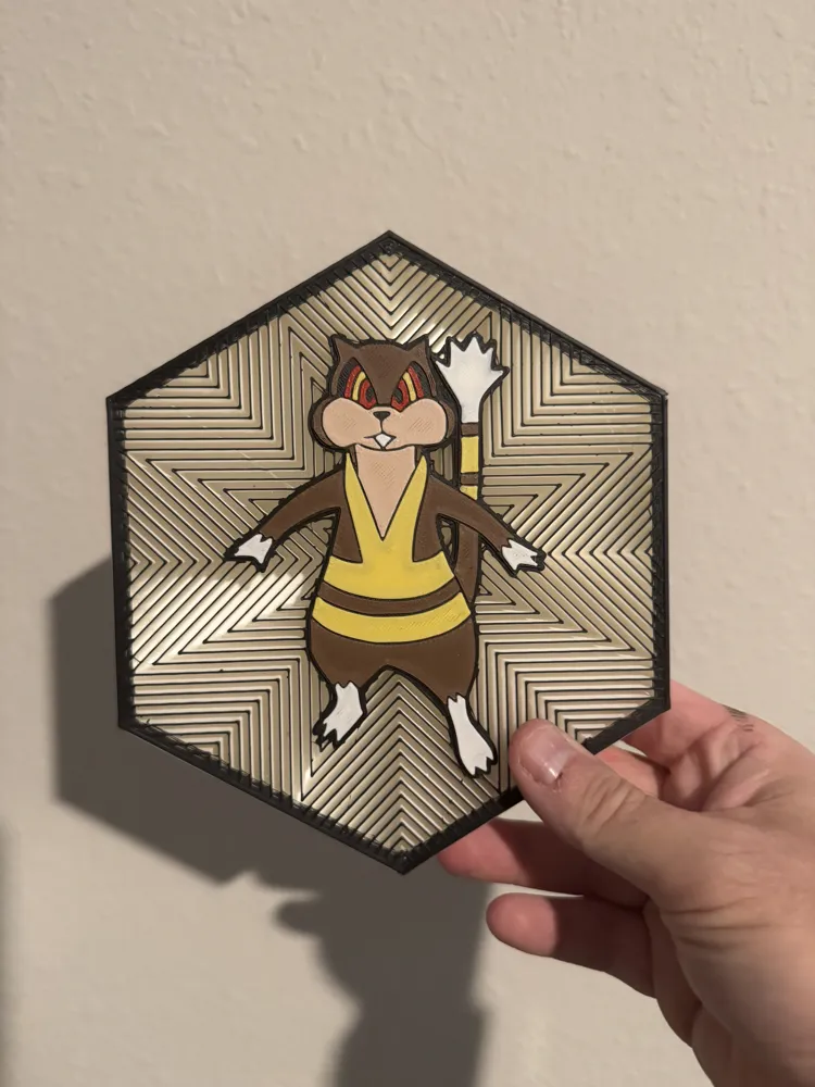 #505 Arte de pared hexagonal de Watchog - Modelo de impresión 3D ...