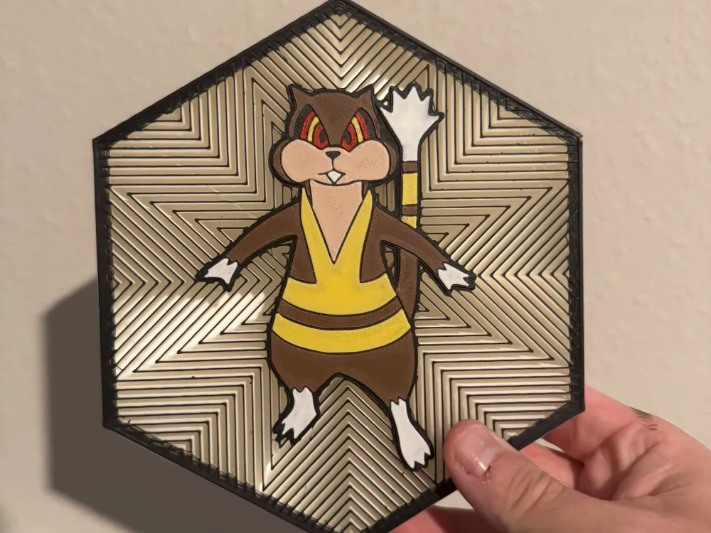 #505 Arte de pared hexagonal de Watchog - Modelo de impresión 3D ...