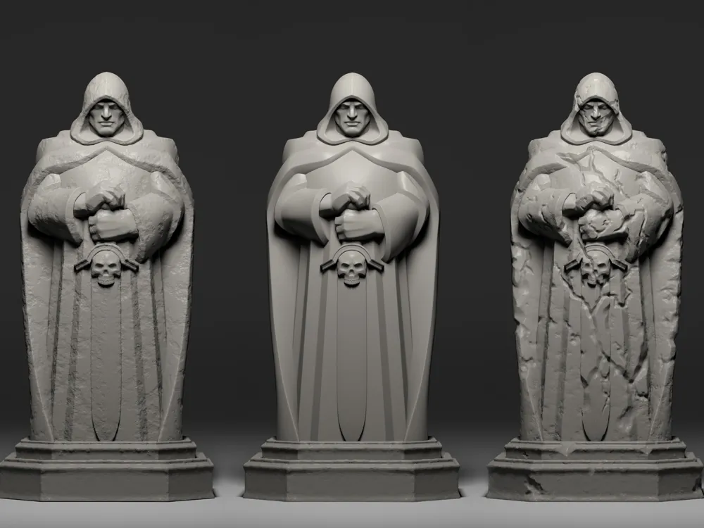 Hooded Guardian Statue - Free 3D Print Model - MakerWorld