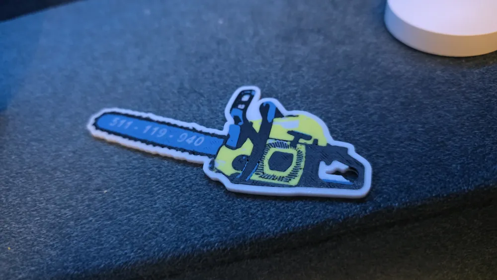 Chainsaw keychain with editable text or number KEY by smigi MakerWorld ...